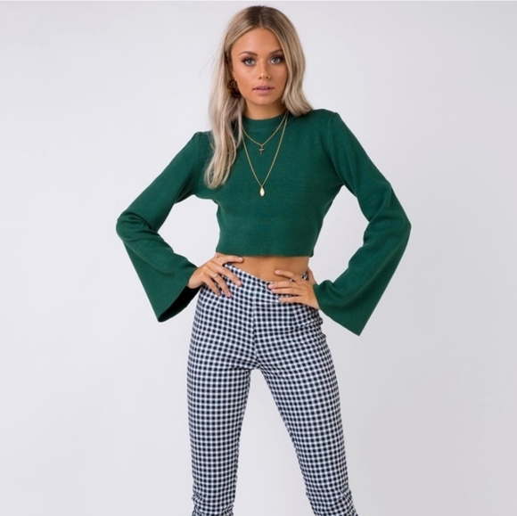 Princess Polly | Sweaters | Princess Polly Side By Side Green Long ...